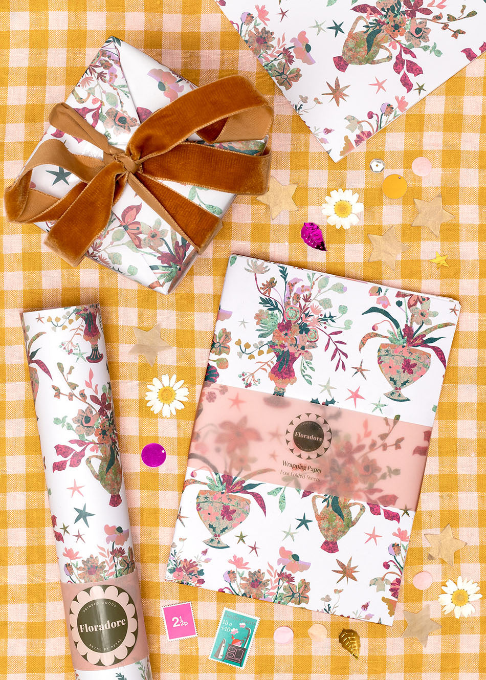 Festive Collage Wrapping Paper Set – Floradore